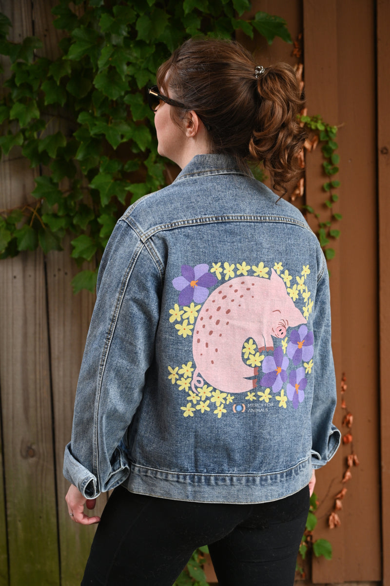 Mercy For Animals Denim Jacket, Piglet – ShopMFA.com